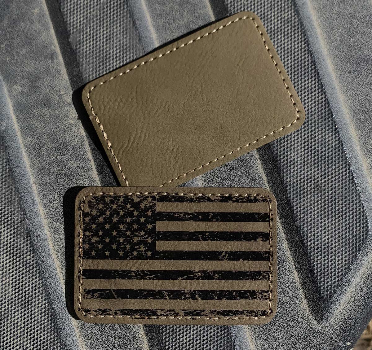 Tan Rectangle Leatherette Self Adhesive Patch, 2" x 3" — Bulk Tumblers